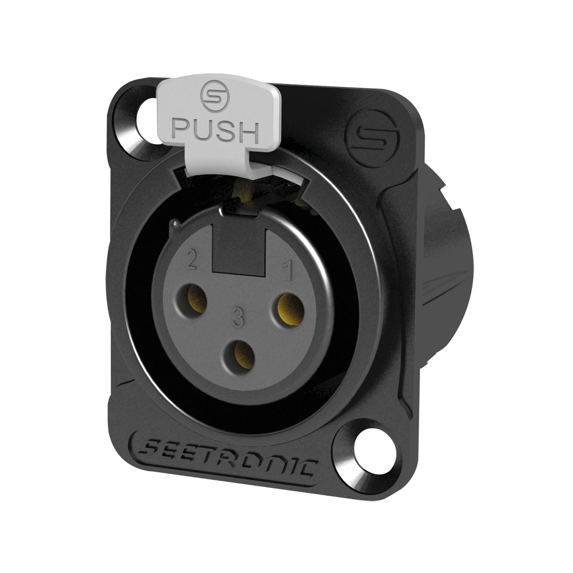 Seetronic MK3F2CBG XLR 3P Chassis, female | XLR Chassis Connectors