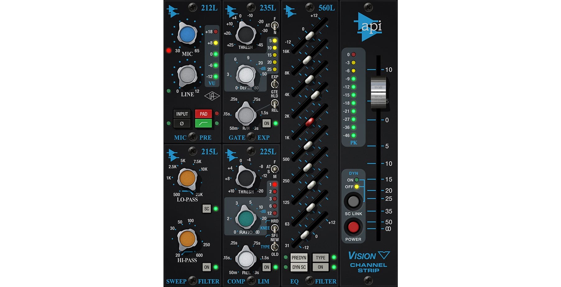 UNIVERSAL AUDIO API Vision Channel Strip | Plugins audio & effetti