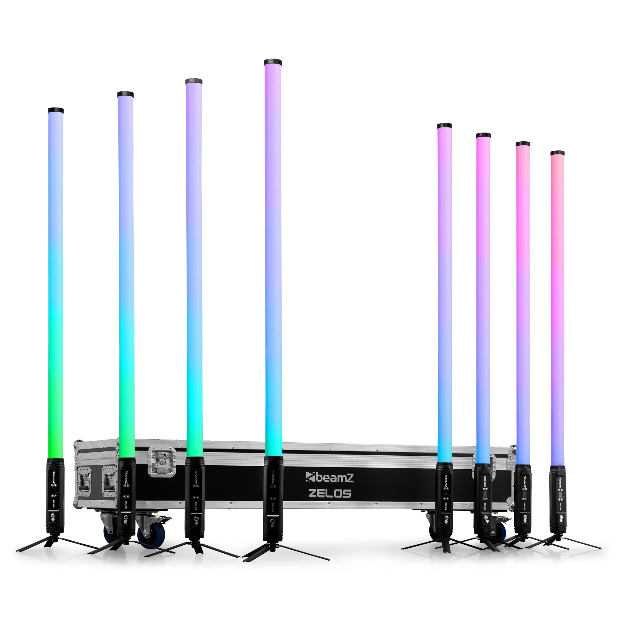 Beamz Zelos LED Tube Set RGBW in/outdoor use, set of 8 | Batterieb...