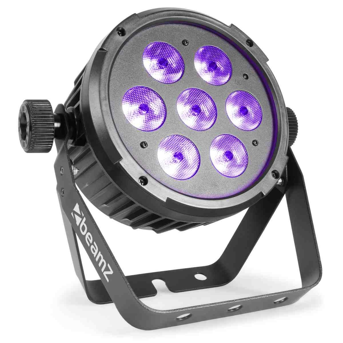 Beamz BT280 Flat Par 7x10W 6in1 DMX IRC | LED PAR
