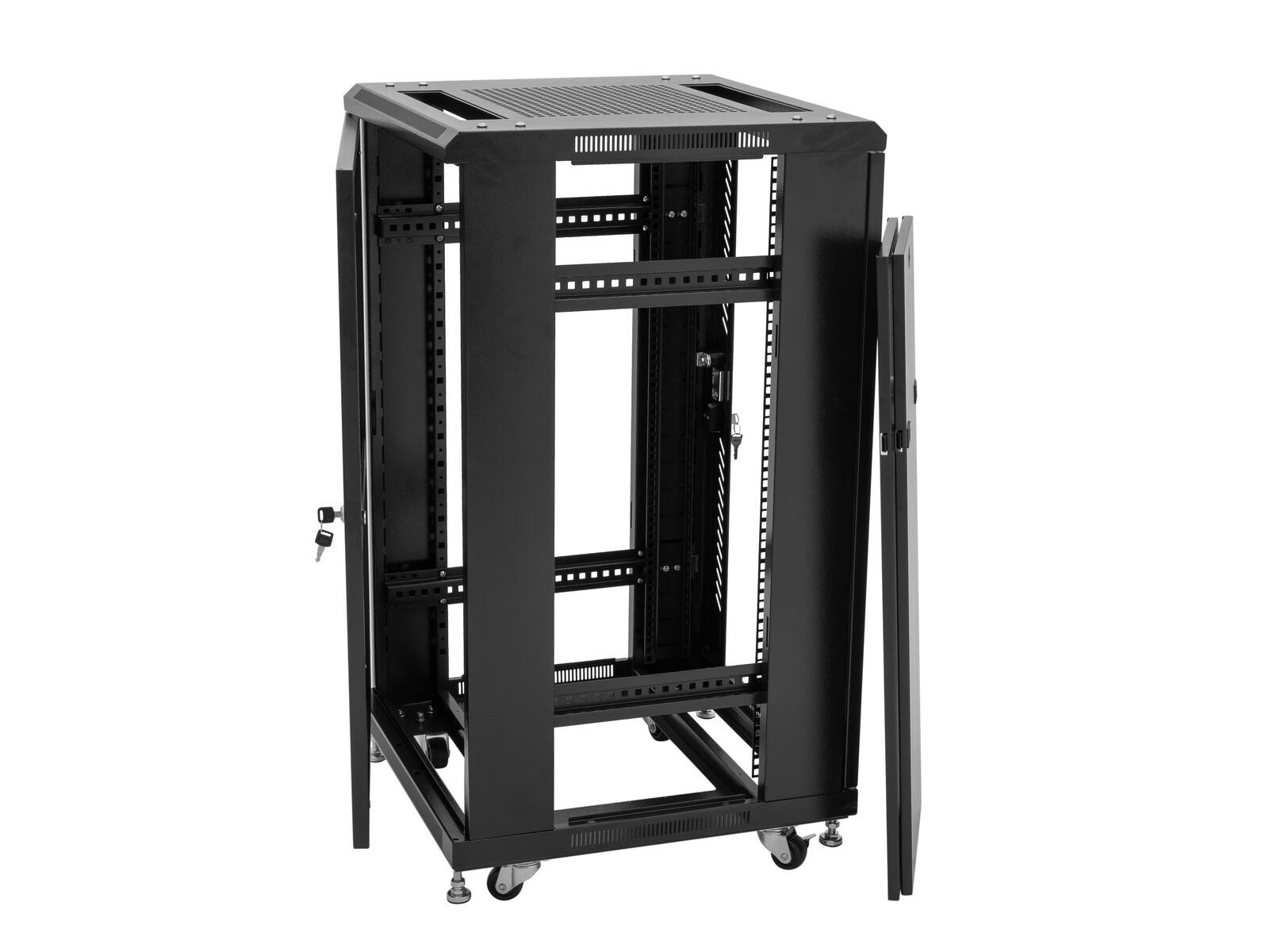 Roadinger SSC-16 Steel Cabinet with Glass Door 16U | 19" Racks